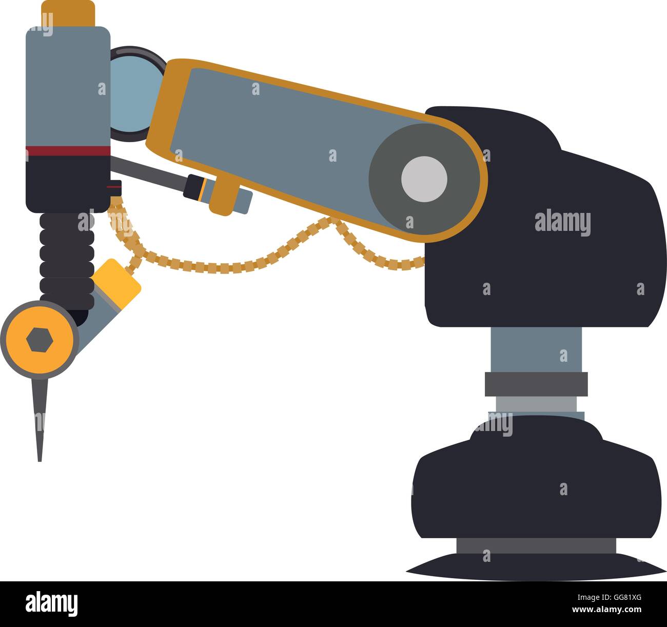 arm robot technology android metal icon. Vector graphic Stock Vector ...