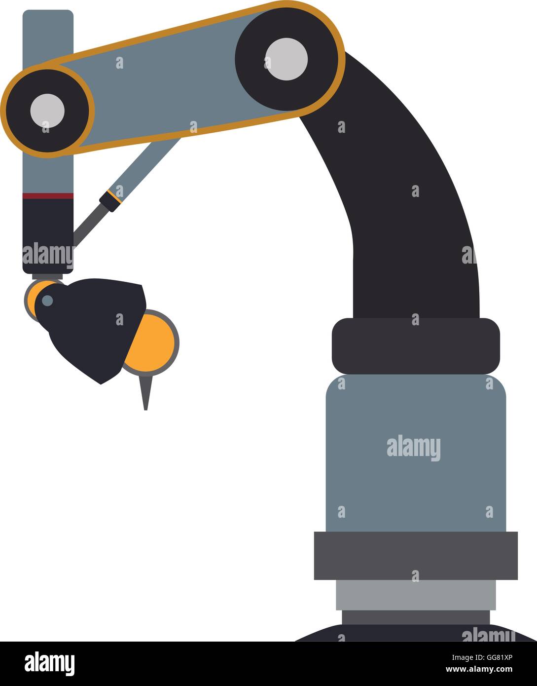 arm robot technology android metal icon. Vector graphic Stock Vector ...