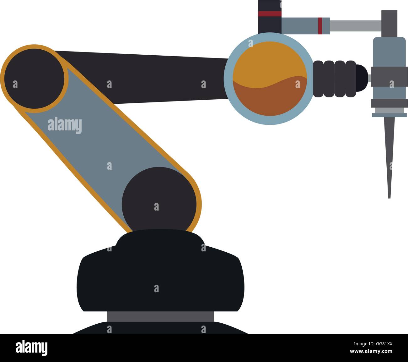 arm robot technology android metal icon. Vector graphic Stock Vector ...