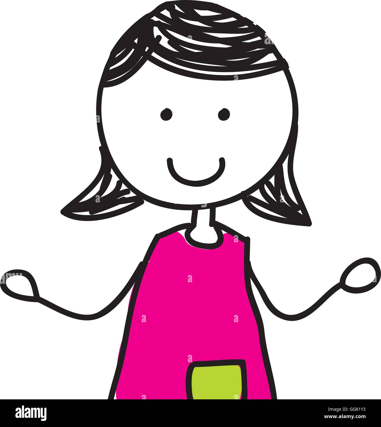 little girl smile icon Stock Vector Image & Art - Alamy