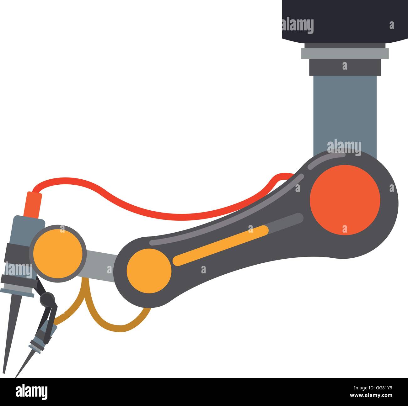 arm robot technology android metal icon. Vector graphic Stock Vector ...