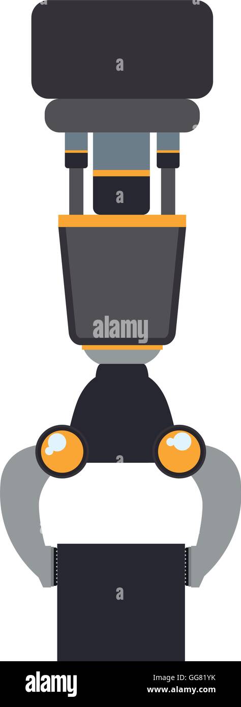 arm robot technology android metal icon. Vector graphic Stock Vector ...