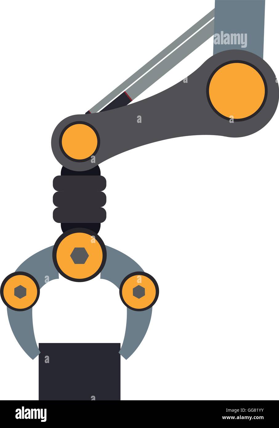 arm robot technology android metal icon. Vector graphic Stock Vector ...