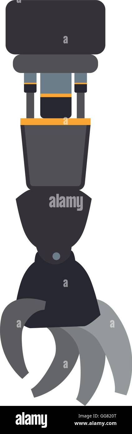 arm robot technology android metal icon. Vector graphic Stock Vector ...