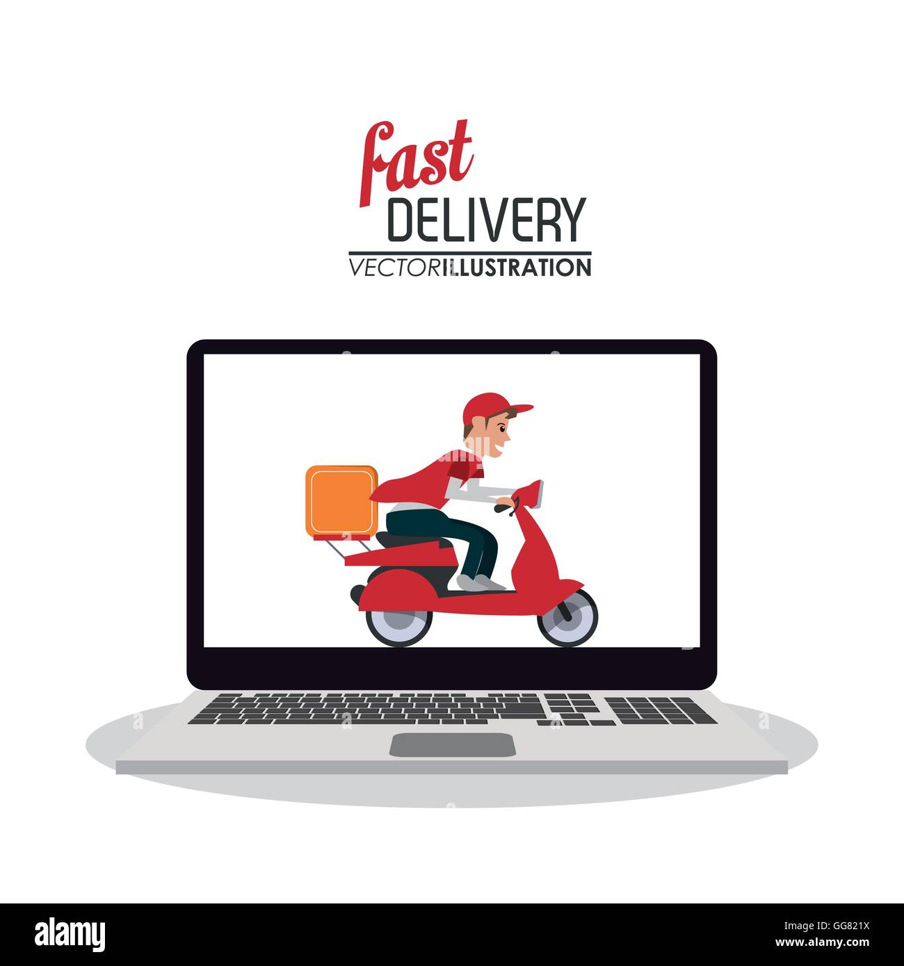 laptop icon. Fast delivery design. Vector graphic Stock Vector Image ...