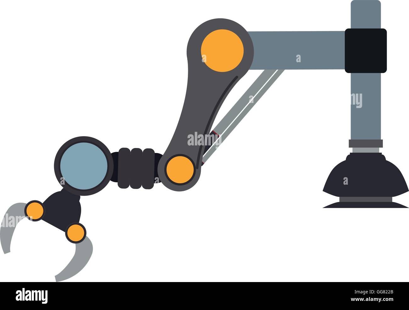 arm robot technology android metal icon. Vector graphic Stock Vector ...