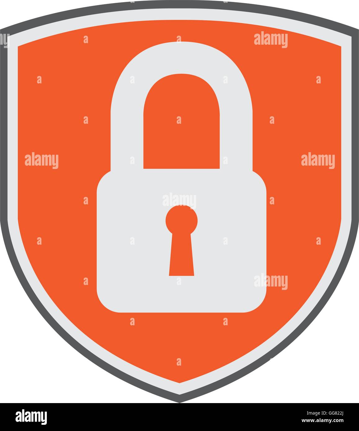 shield security system isolated icon Stock Vector Image & Art - Alamy