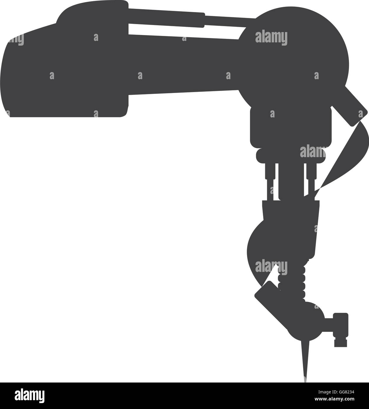 arm robot technology android metal icon. Vector graphic Stock Vector ...