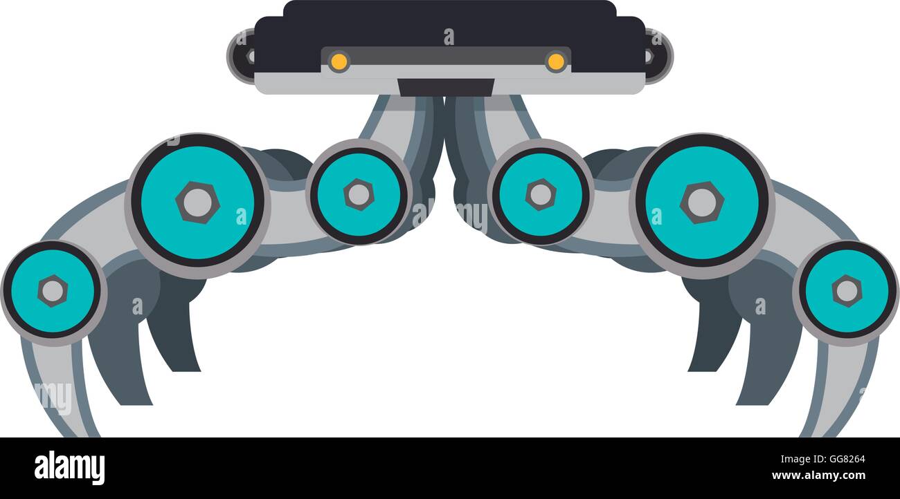 arm robot technology android metal icon. Vector graphic Stock Vector ...