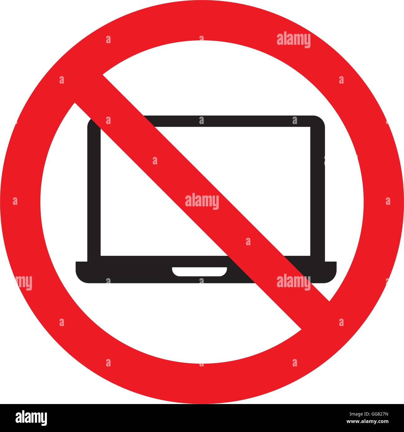 Denied circle red prohibited icon Stock Vector Images - Alamy