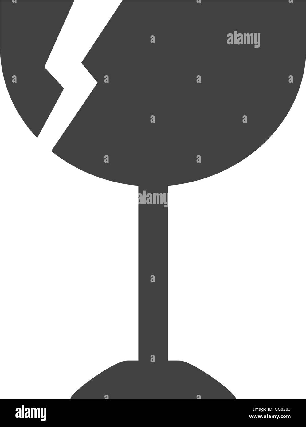 Cup broken delivery shipping logistic Stock Vector Images - Alamy