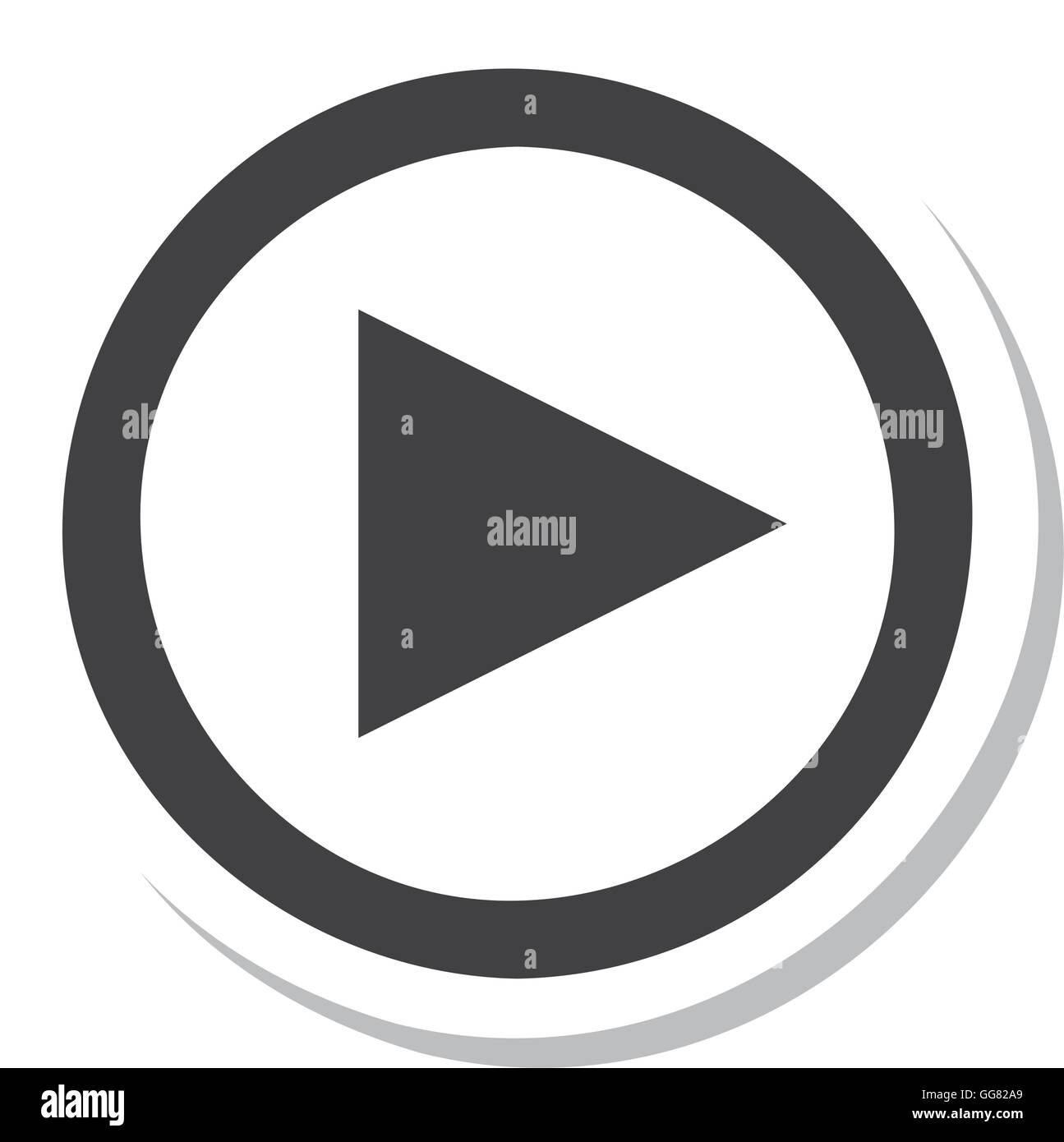media player button play icon Stock Vector Image & Art - Alamy