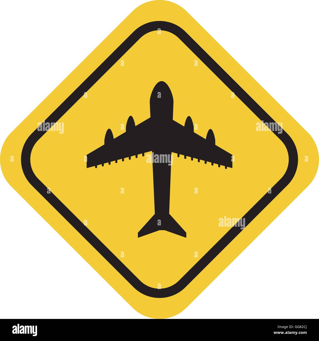 rhombus signal with vehicle isolated icon Stock Vector Image & Art - Alamy