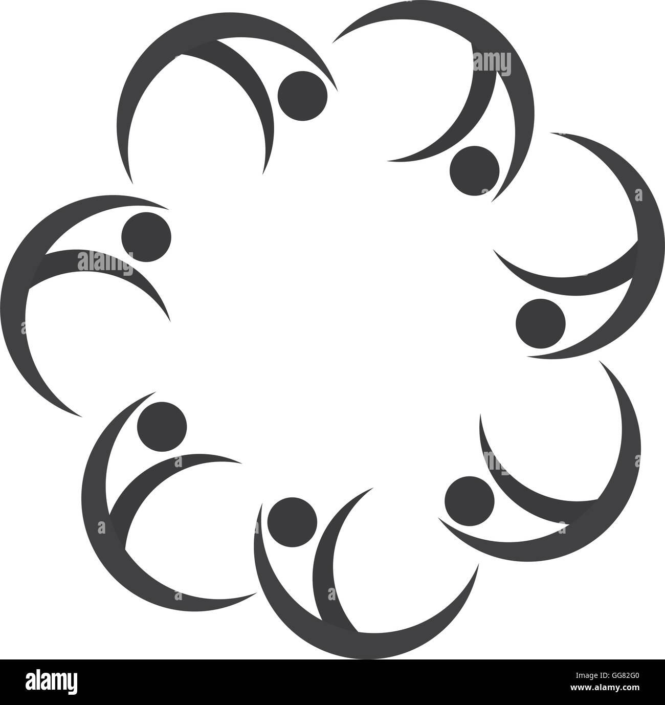 human figure group teamwork icon Stock Vector Image & Art - Alamy