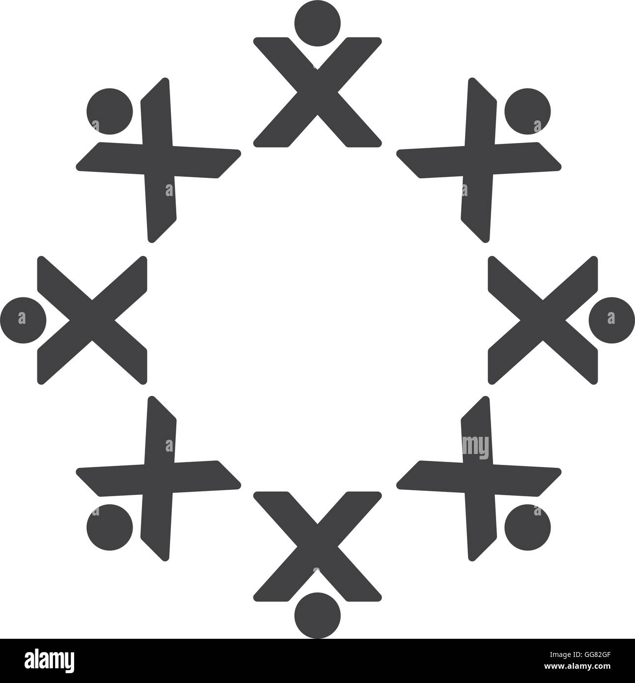 human figure group teamwork icon Stock Vector Image & Art - Alamy