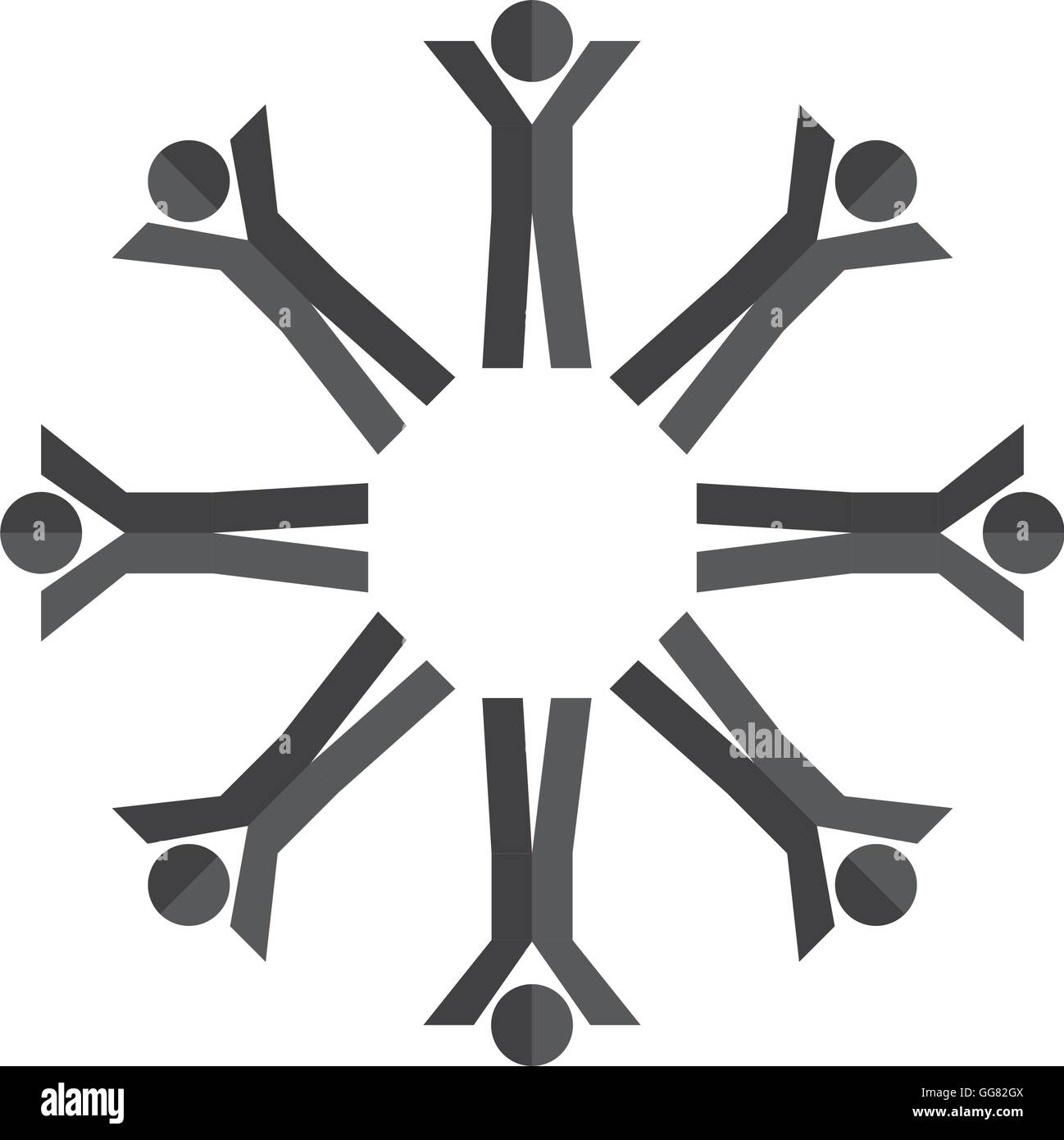 human figure group teamwork icon Stock Vector Image & Art - Alamy