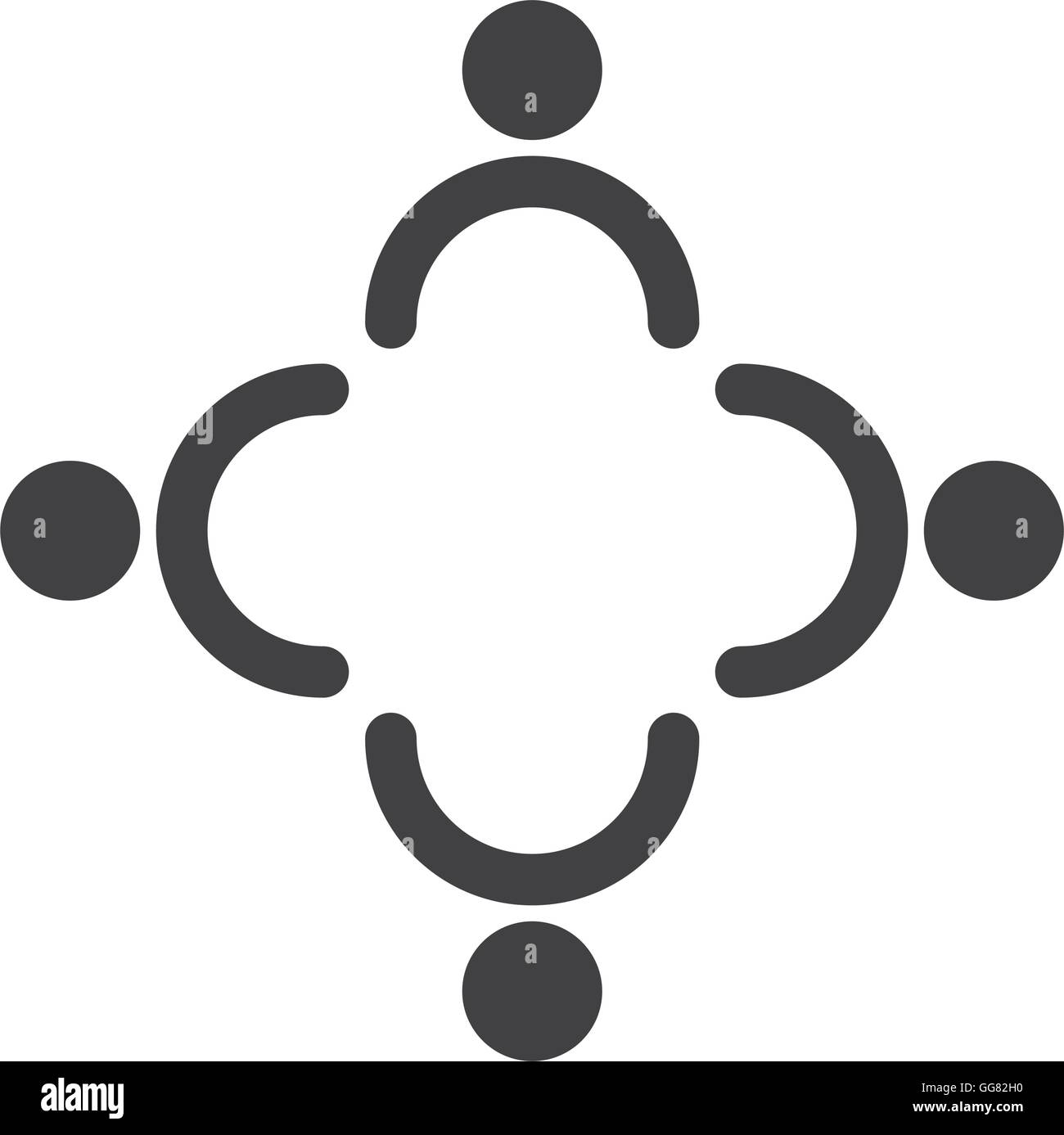 human figure group teamwork icon Stock Vector Image & Art - Alamy