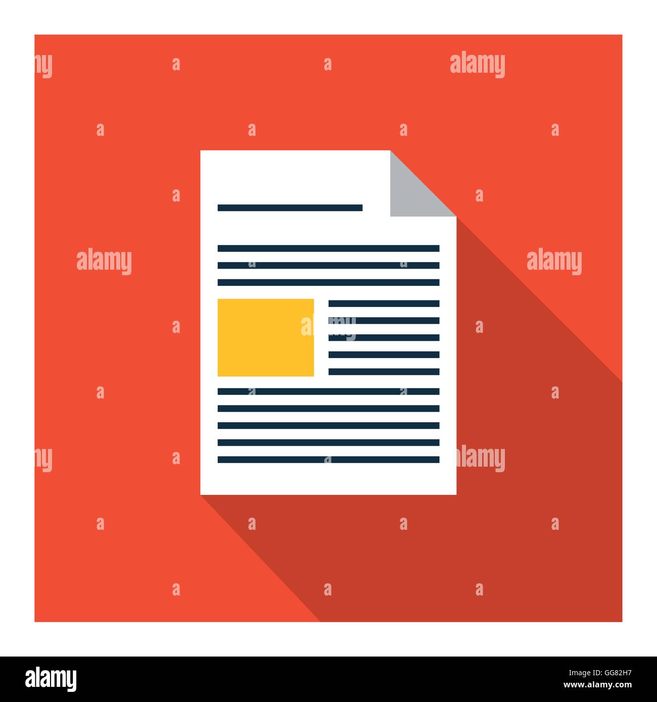 Piece of Paper icon. Document design. Vector graphic Stock Vector Image ...