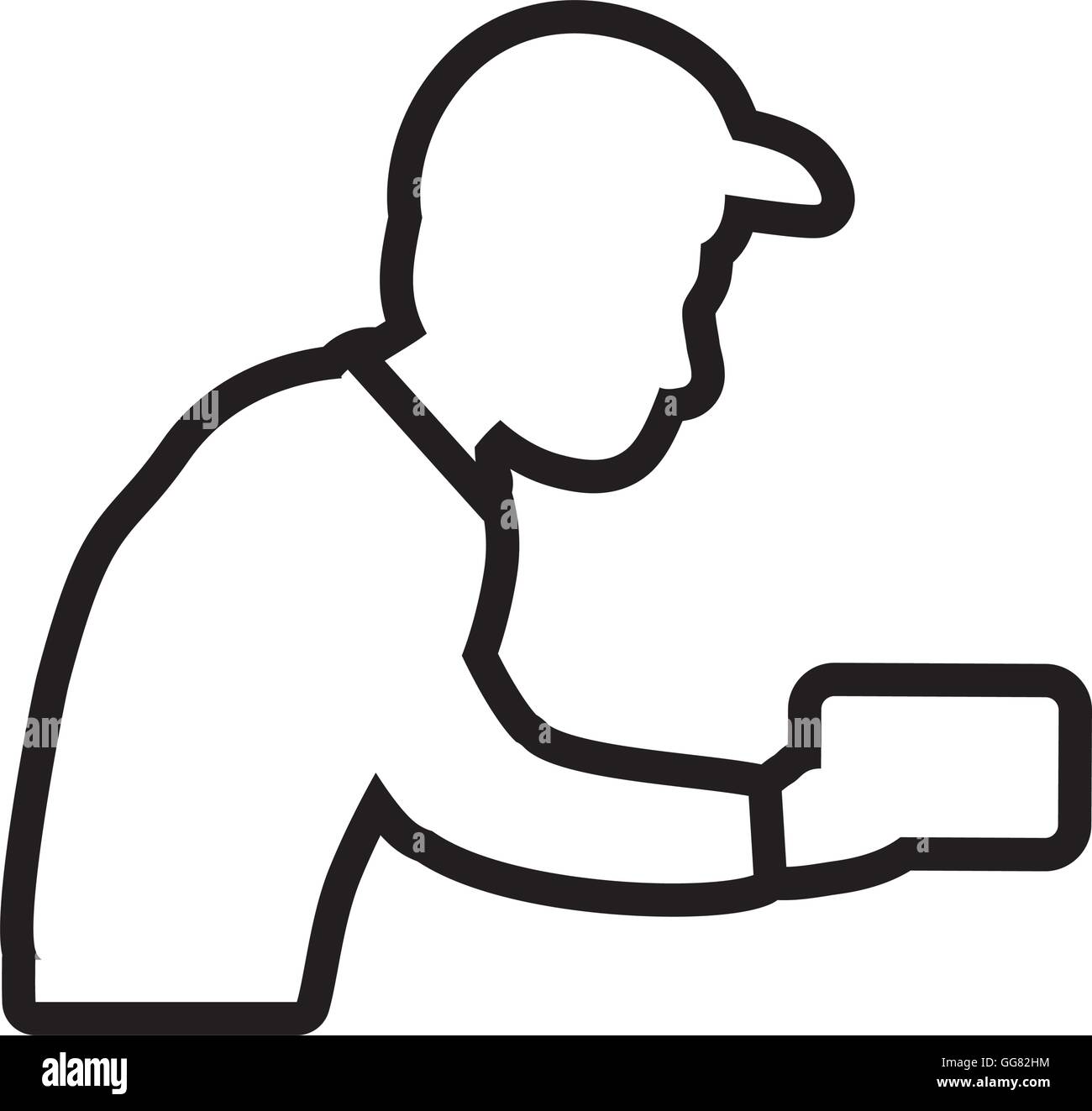 postman envelope delivery shipping icon. Vector graphic Stock Vector ...