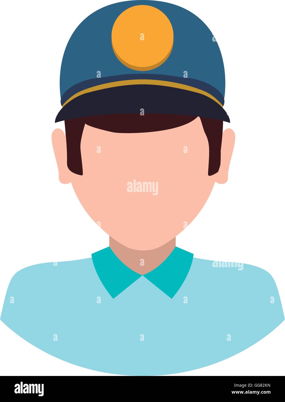 delivery man hat shipping logistic icon. Vector graphic Stock Vector ...