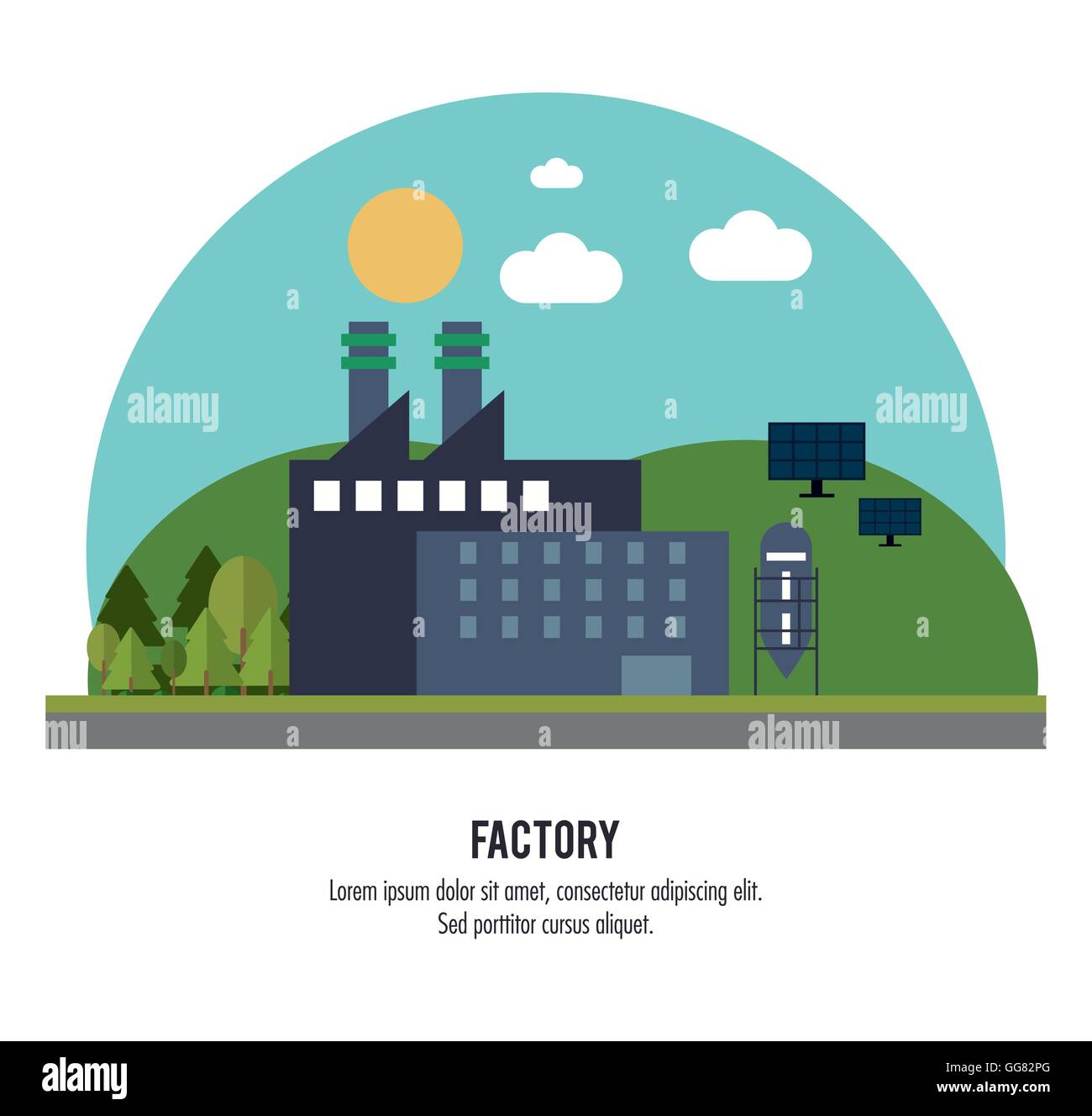 Solar Panel Manufacturing Stock Vector Images - Alamy