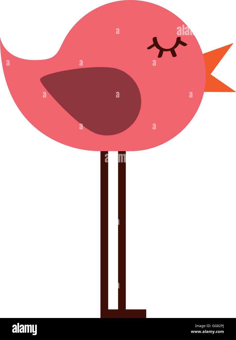 cute bird red icon Stock Vector Image & Art - Alamy