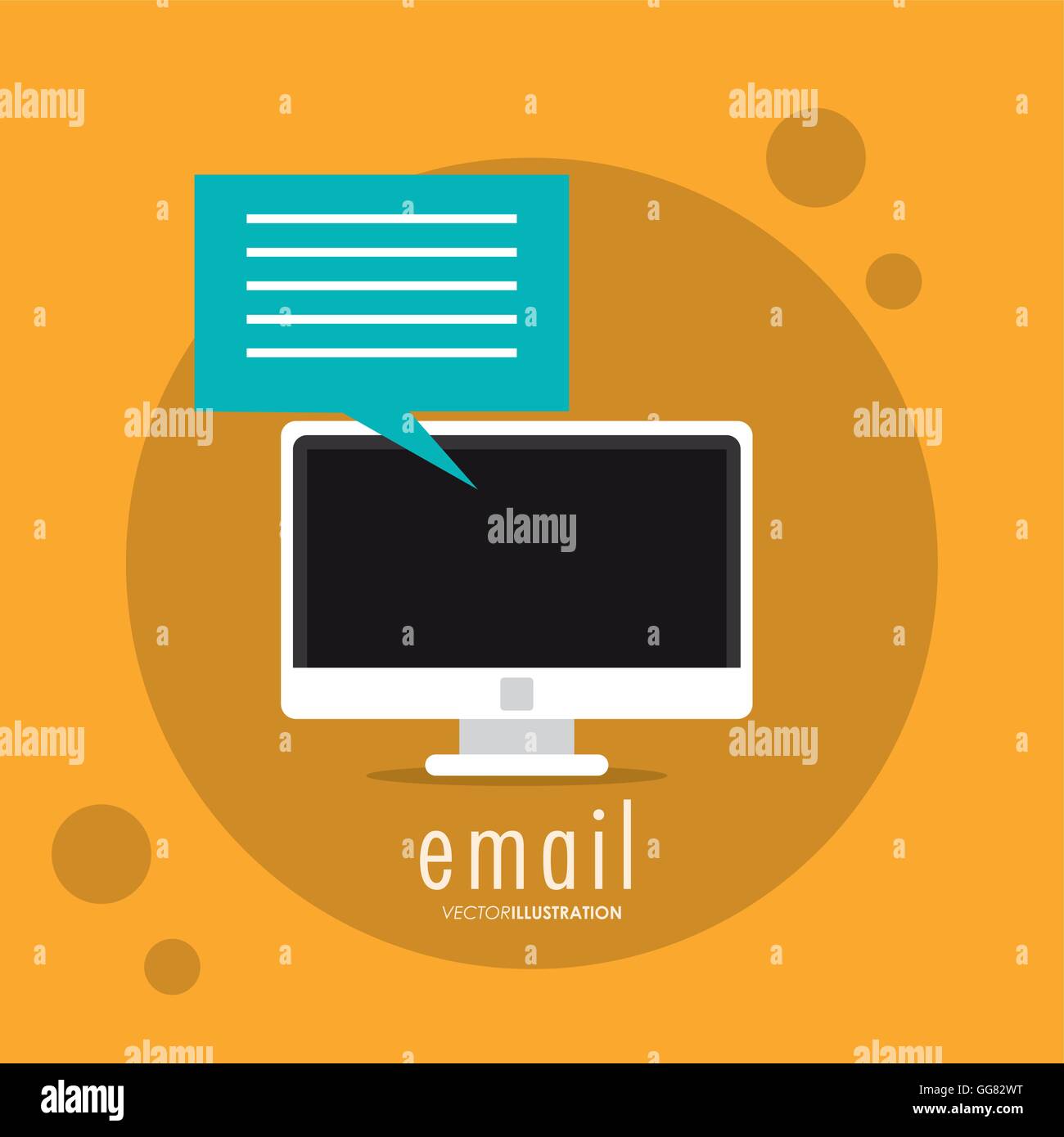 Bubble computer email message mail icon. Vector graphic Stock Vector ...