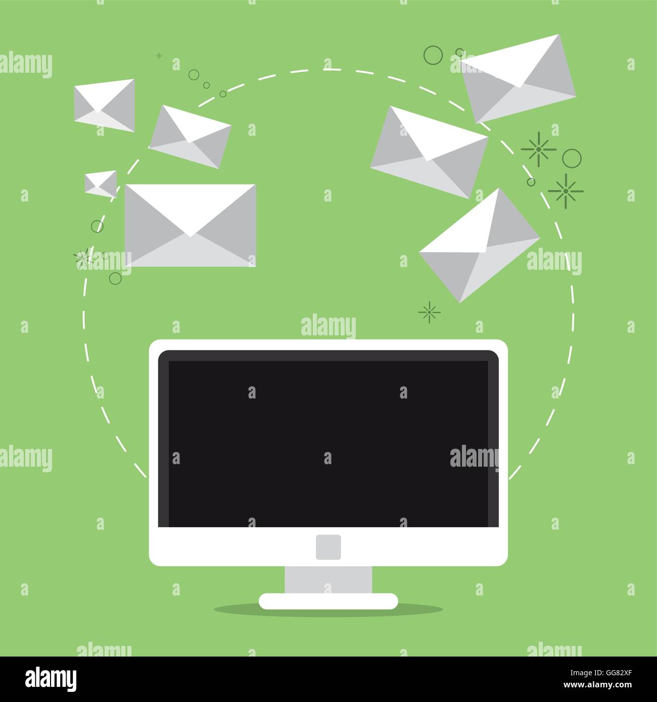 Envelope computer email message mail icon. Vector graphic Stock Vector ...