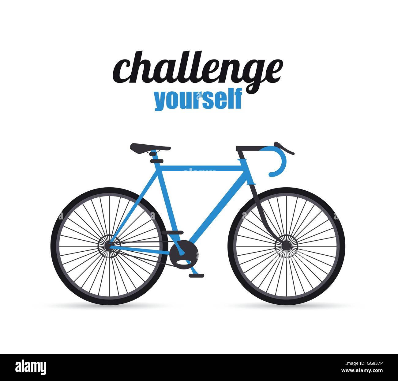 bike cycle bicycle racing challenge yourself icon. Vector graphi Stock ...
