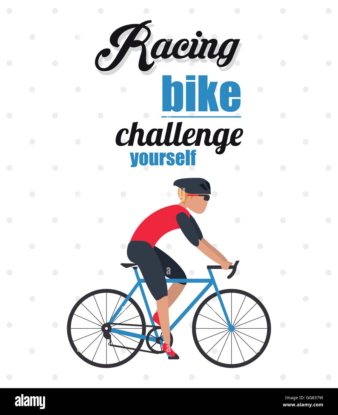 bike racing male cartoon challenge yourself icon. Vector graphic Stock ...