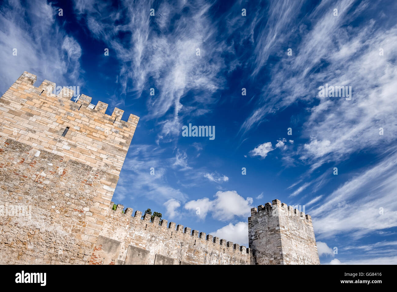 The great castle of Lisbon, Portugal Stock Photo - Alamy