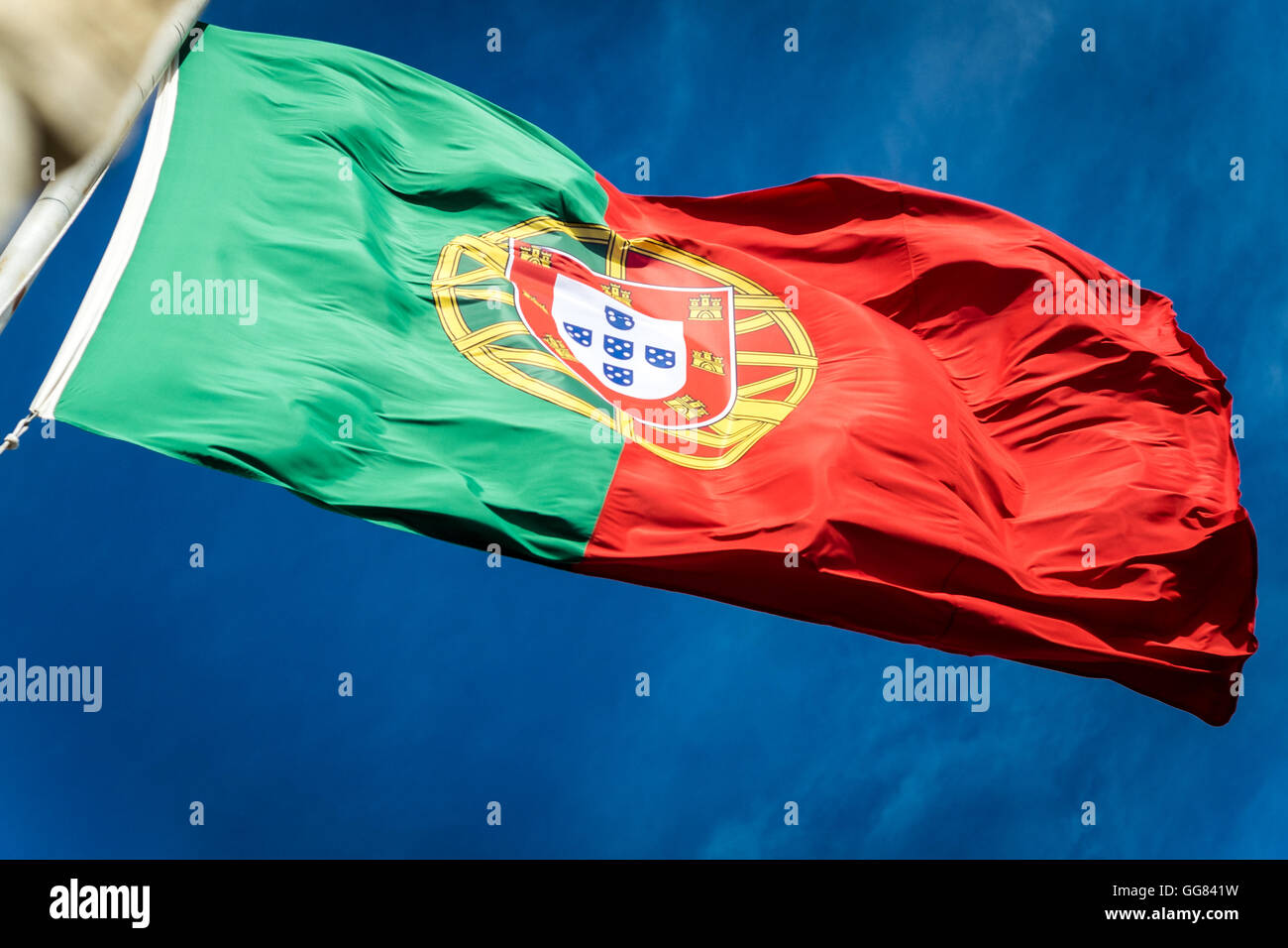 Portuguese flag portugal flying hi-res stock photography and images - Alamy