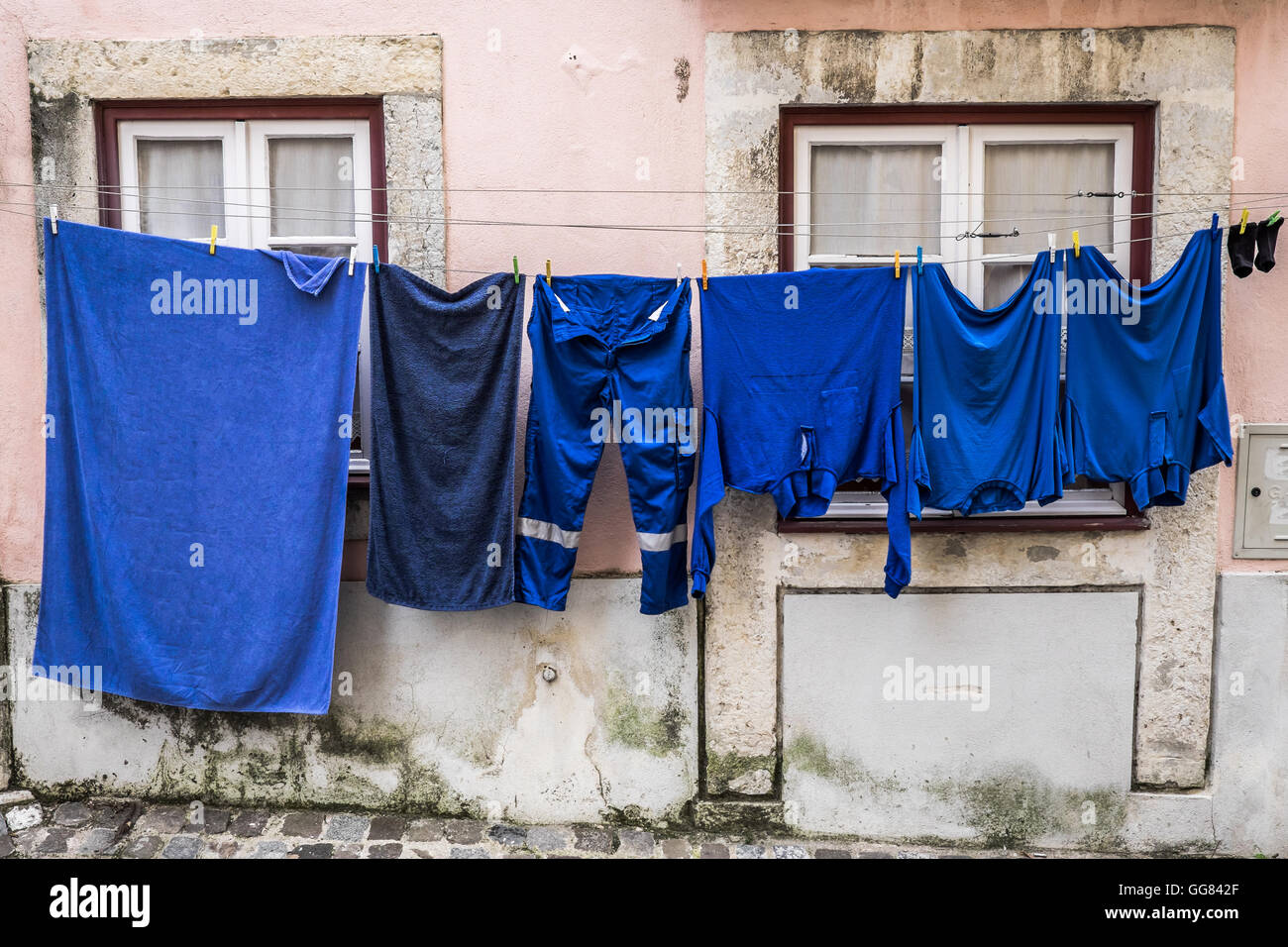 Hanging clothes hi-res stock photography and images - Alamy