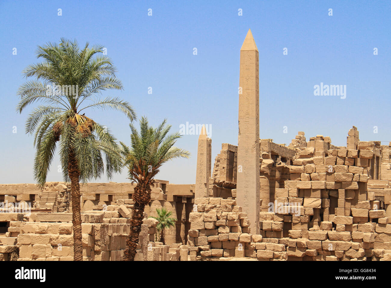 Obelisk at the Temple of Karnak, Luxor, Egypt Stock Photo - Alamy