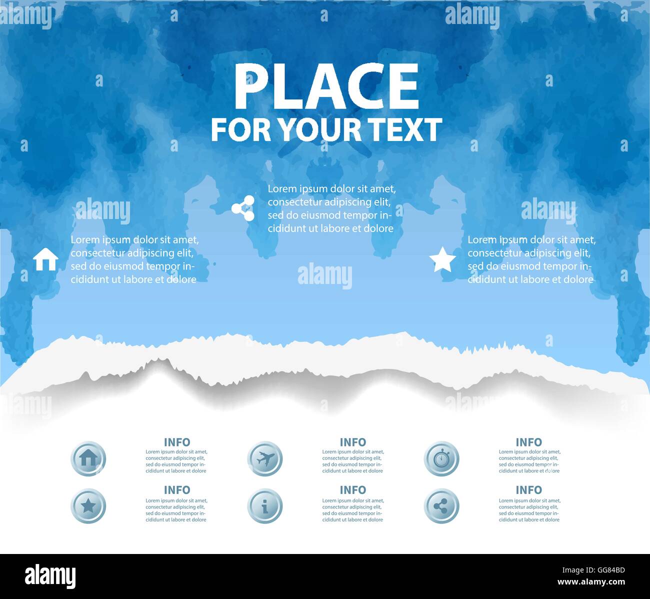 Vector Poster Templates with Watercolor Paint Splash. Abstract ...