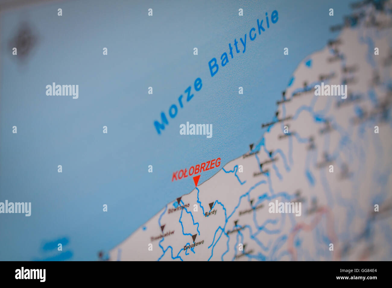 Map of kolobrzeg hi-res stock photography and images - Alamy