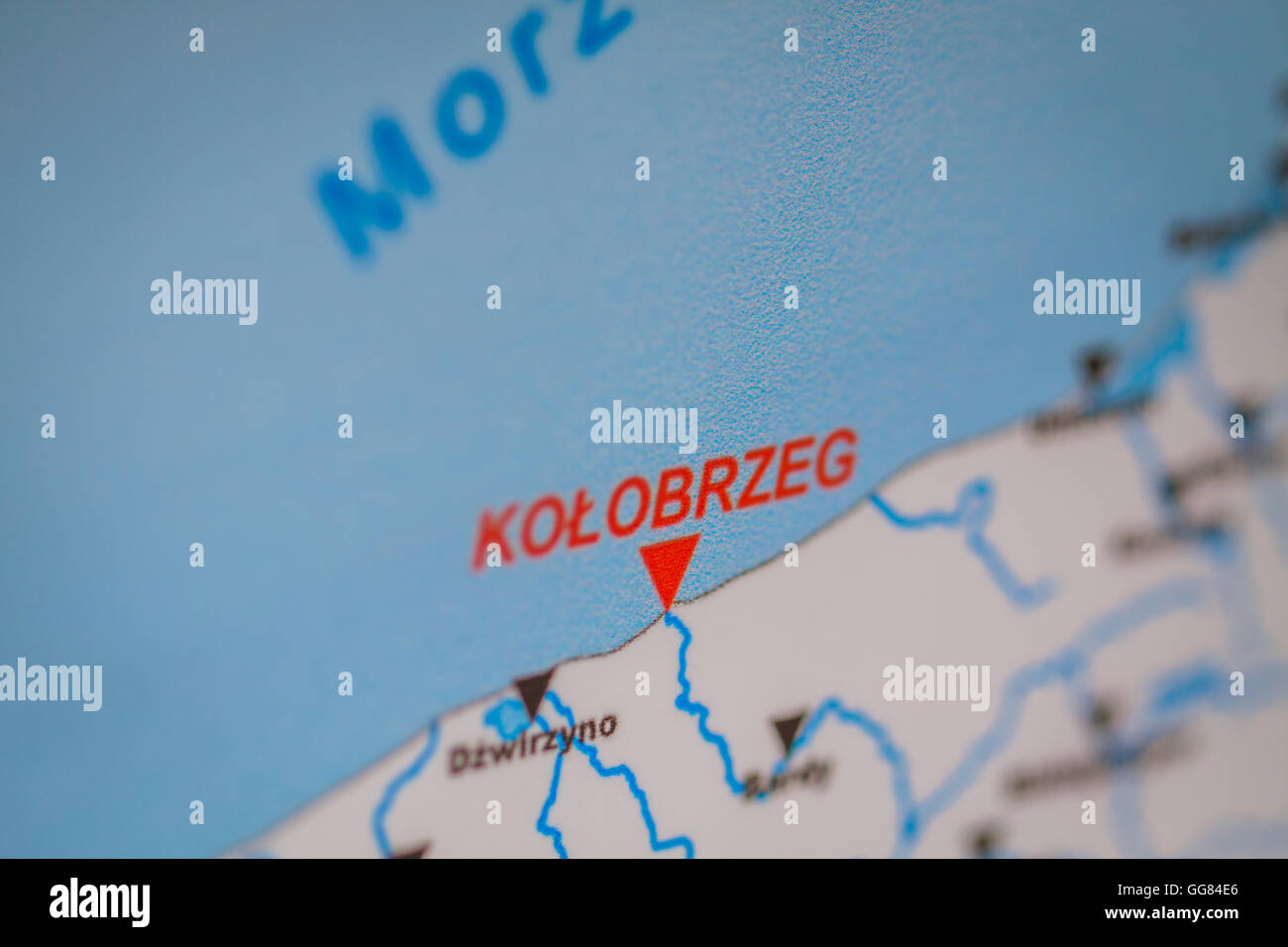 Map of kolobrzeg hi-res stock photography and images - Alamy