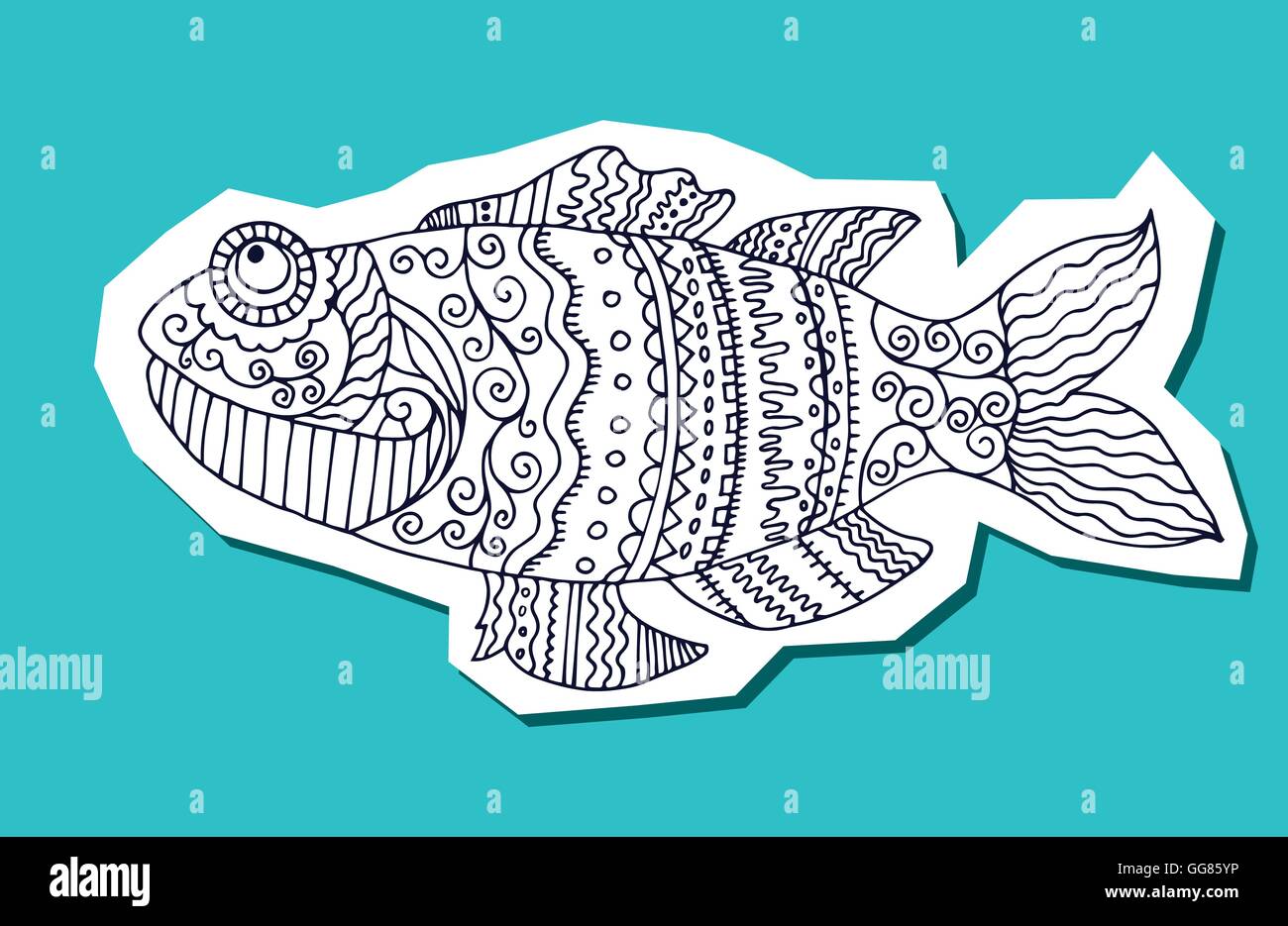 fish painted by hand. Graphic arts Stock Vector Image & Art - Alamy