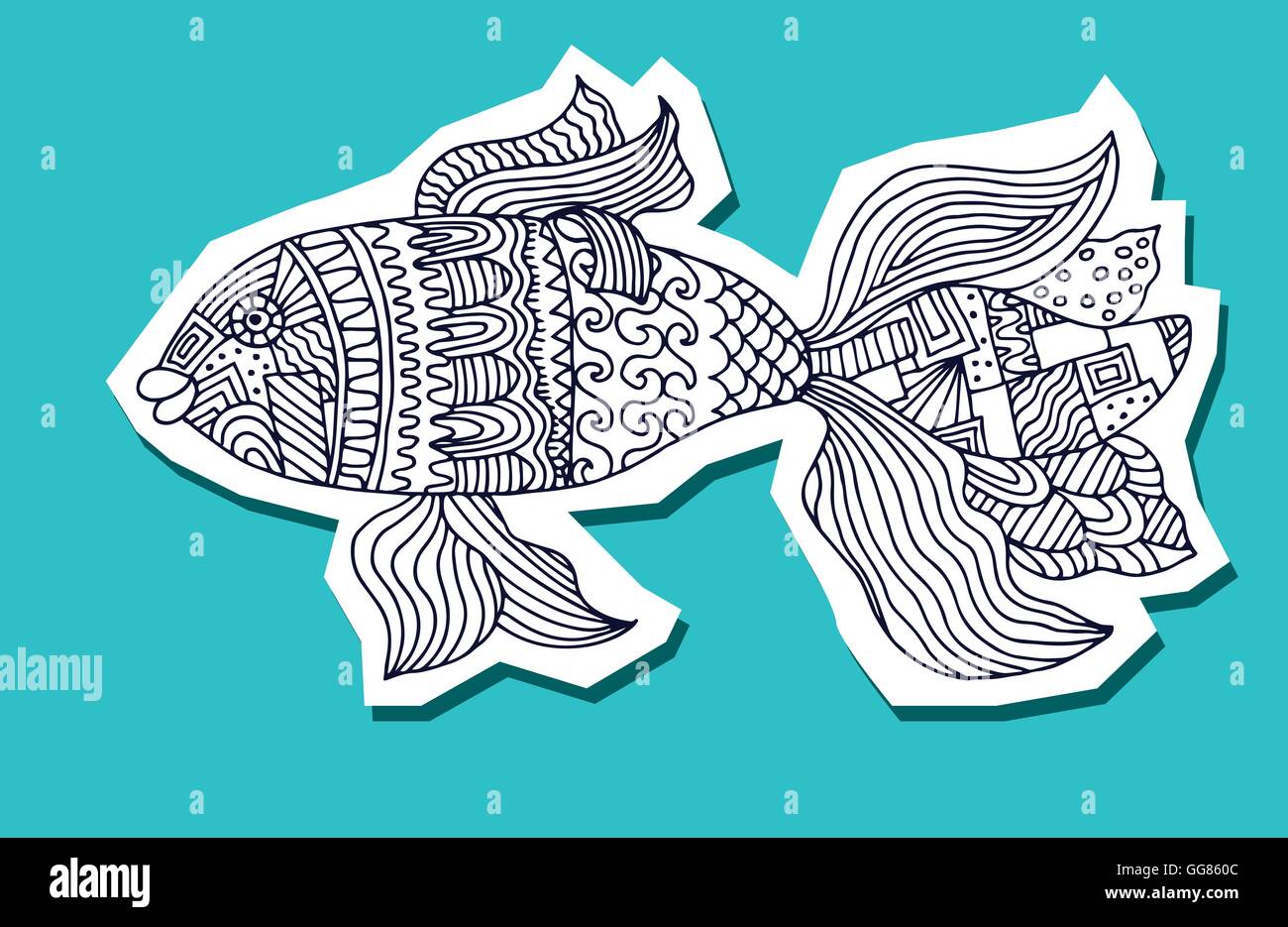 fish painted by hand. Graphic arts Stock Vector Image & Art - Alamy