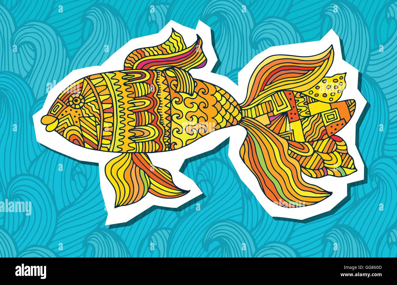 fish painted by hand. Graphic arts Stock Vector Image & Art - Alamy