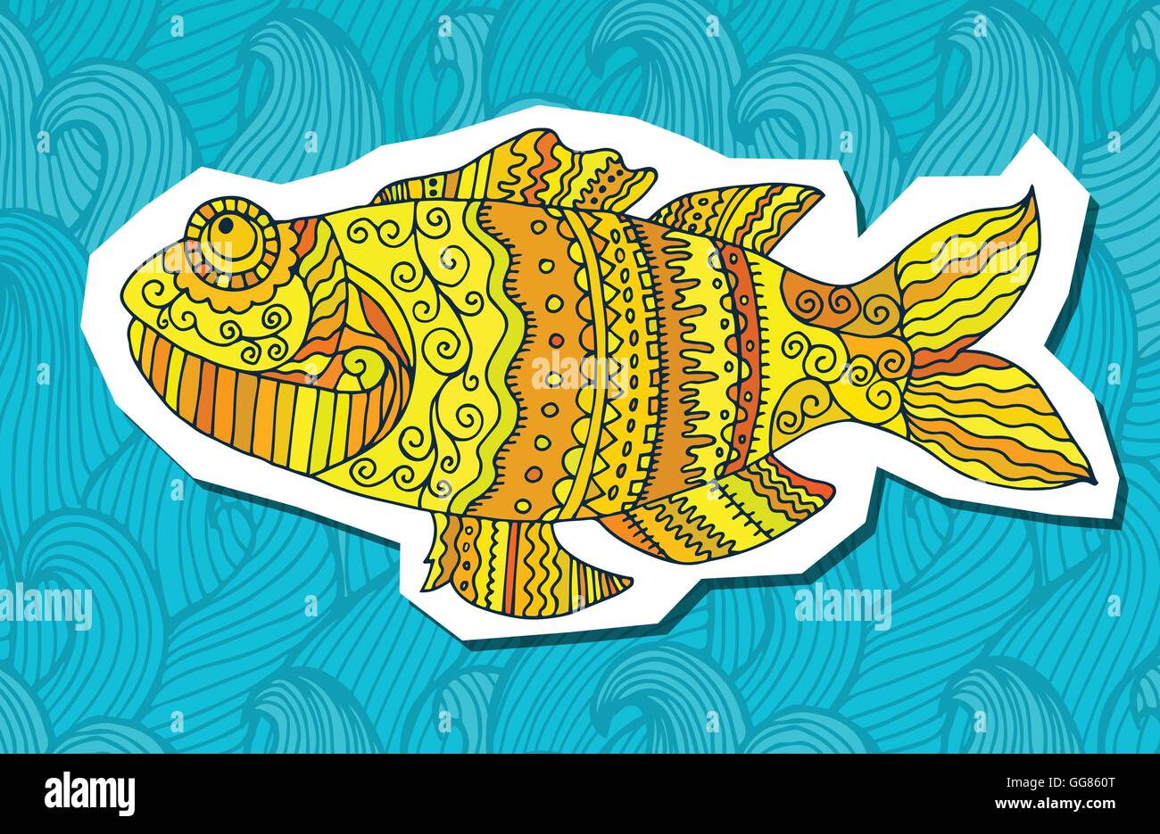 fish painted by hand. Graphic arts Stock Vector Image & Art - Alamy