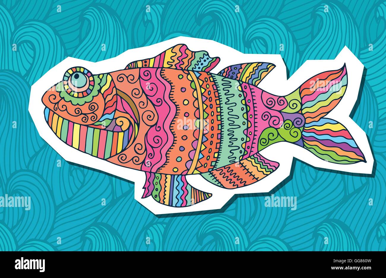 fish painted by hand. Graphic arts Stock Vector Image & Art - Alamy