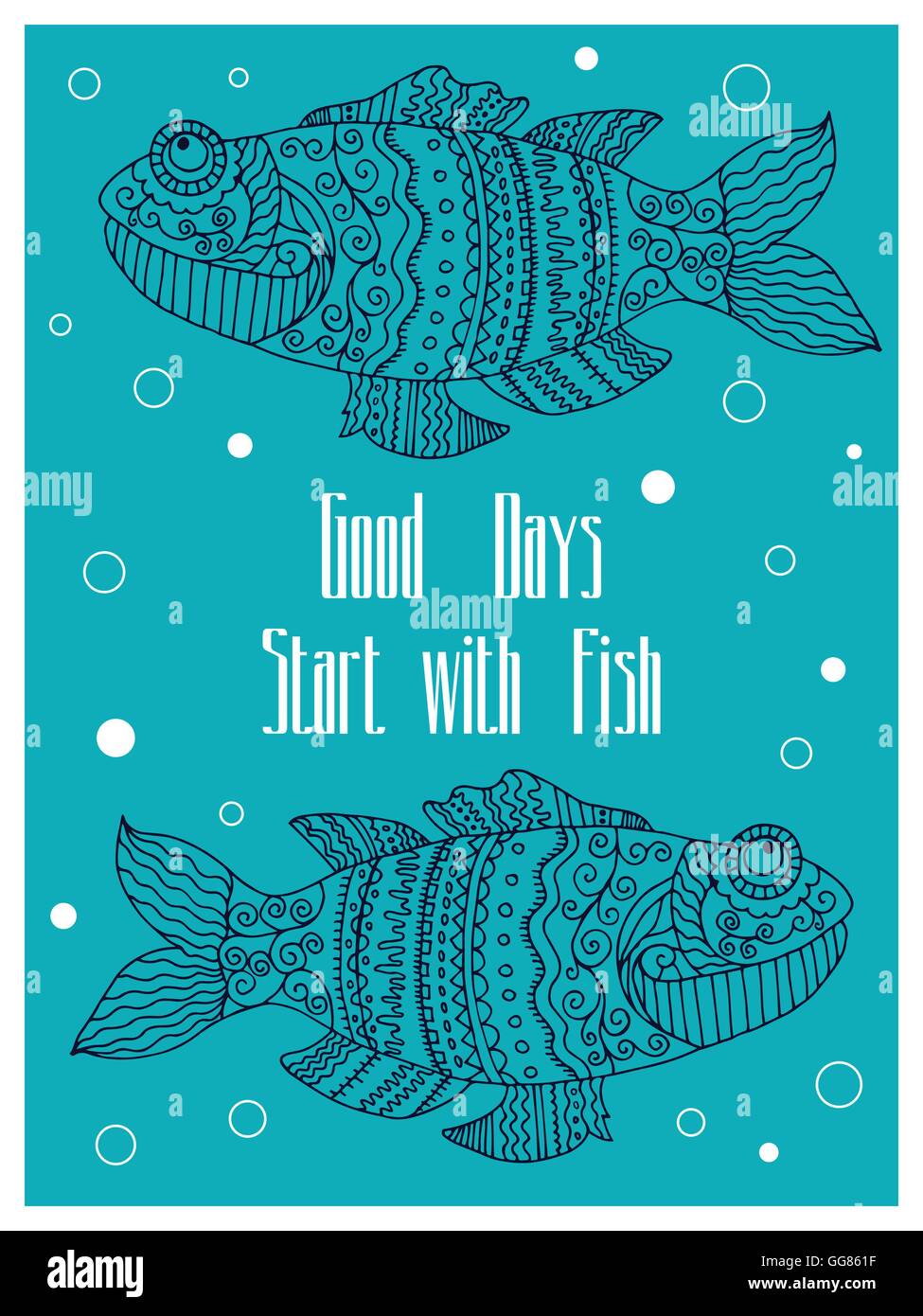 fish painted by hand. Graphic arts Stock Vector Image & Art - Alamy