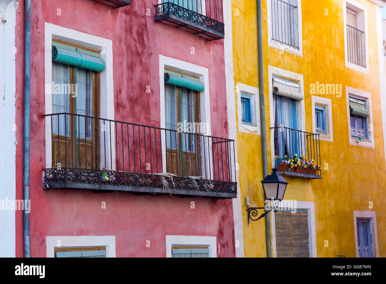 Typical colorful houses in the city of Cuenca, Spain Stock Photo - Alamy