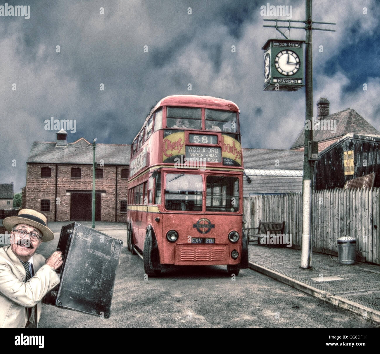 Waiting for the Bus Stock Photo - Alamy