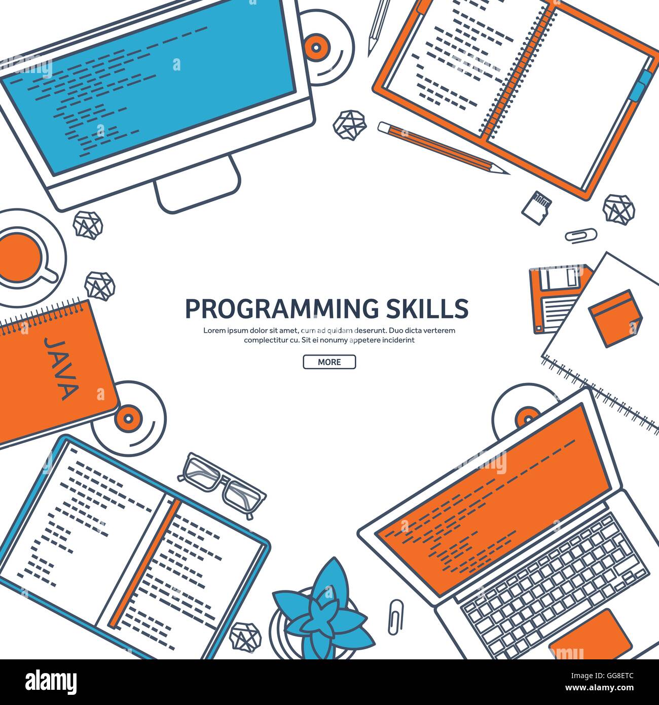Line art.Programming,coding. Flat computing background. Code, hardware ... Line art.Programming,coding. Flat computing background. Code, hardware ...