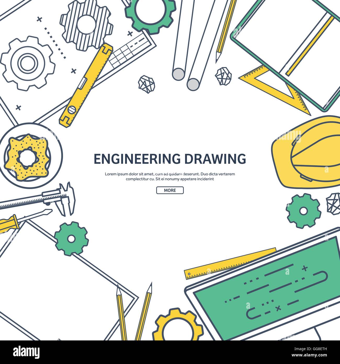 Mechanical line drawing hi-res stock photography and images - Alamy
