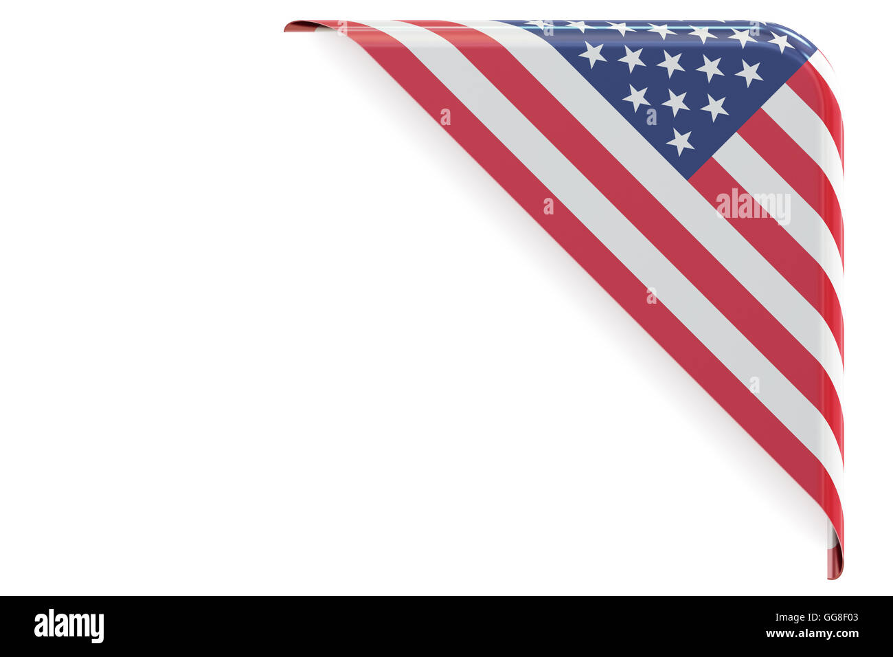 USA corner, button. 3D rendering isolated on white background Stock ...