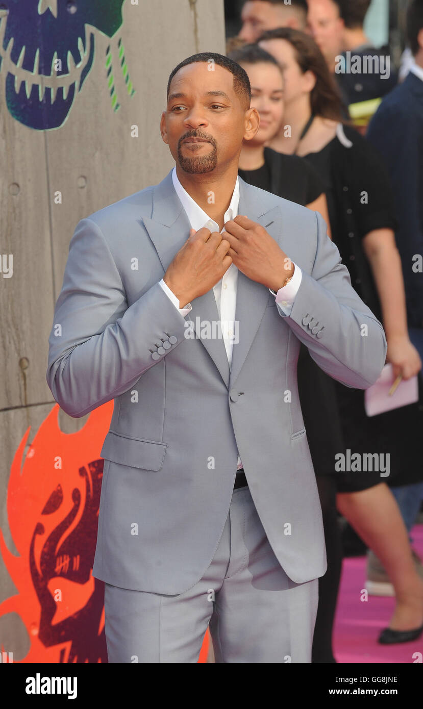 London, UK. 3rd August, 2016. Will Smith attends the European Premiere ...