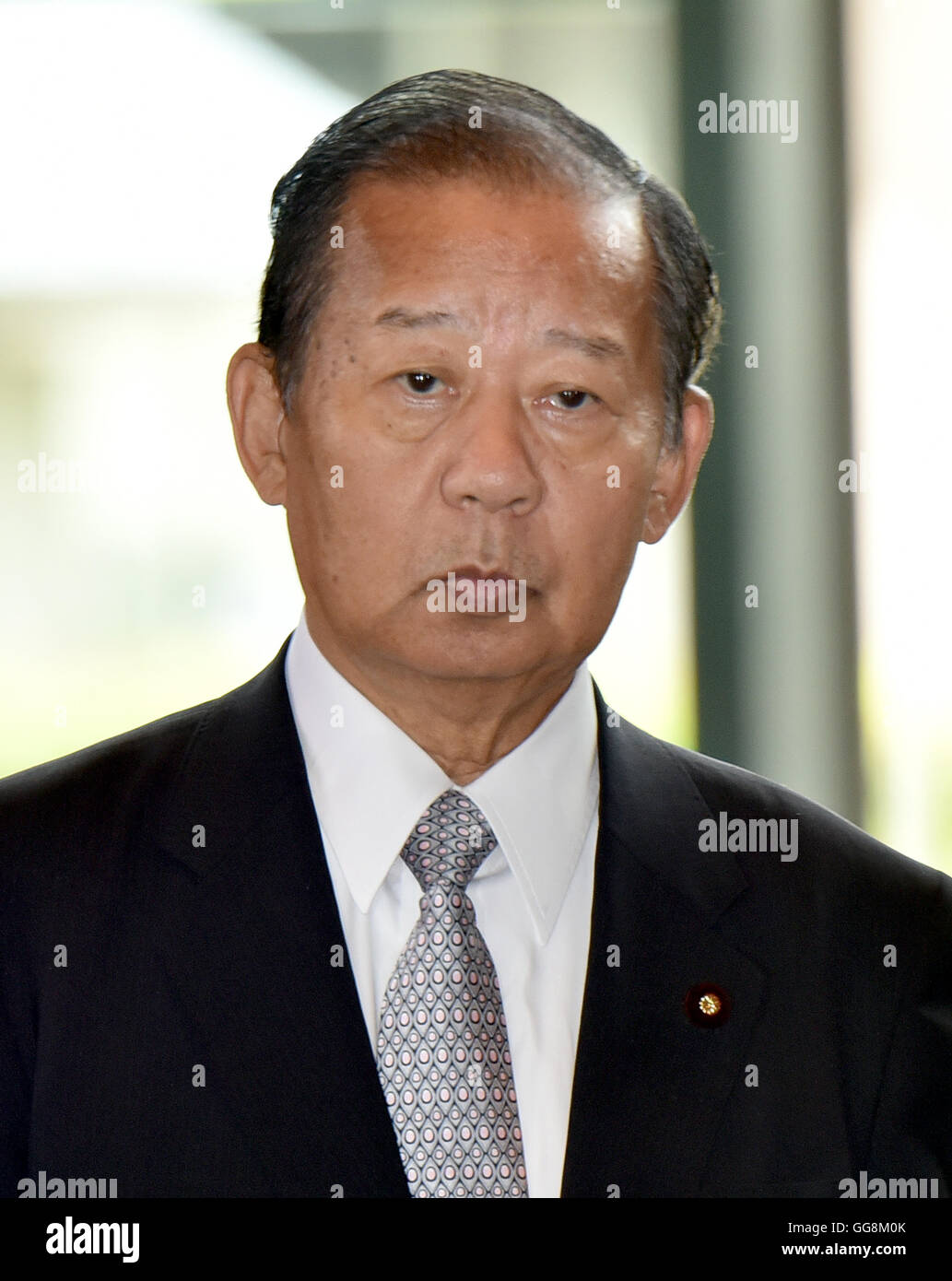Tokyo, Japan. 3rd Aug, 2016. Toshihiro Nikai, newly-appointed secretary ...